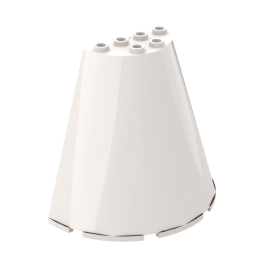 LEGO Compatible Parts - Cone, Half 8 x 4 x 6 #47543