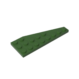Wedge Plate 8 x 3 Left #50305 Army Green Gobricks