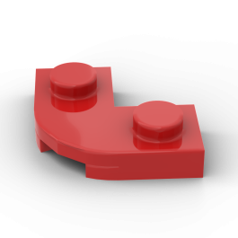 LEGO Compatible Parts - Plate 2 x 2 Round Corner with 1 x 1 Cutout #79491