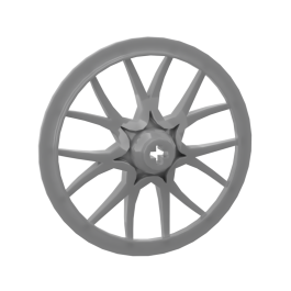 LEGO Compatible Parts - Wheel Cover 7 Spoke With Axle Hole 56mm D. For ...