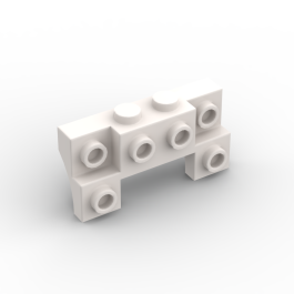LEGO Compatible Parts - Brick Special 2 x 4 - 1 x 4 with 2 Recessed ...