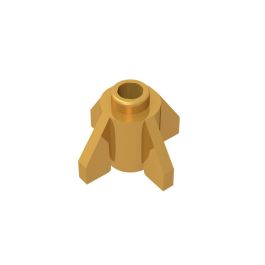 Brick Round 1 x 1 with Fins, Open Stud #4588 Pearl Gold 1 KG [Black Friday]