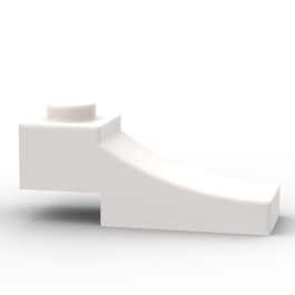 LEGO Compatible Parts - Brick Curved, 3 x 1 with 1/3 Inverted Cutout #70681