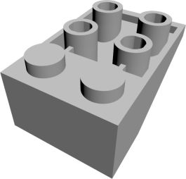 LEGO Compatible Parts - Slope Inverted 33 3 x 2 - Connections between ...
