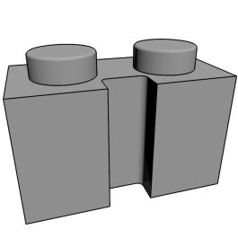 LEGO Compatible Parts - Brick Special 1 x 2 with Groove #4216