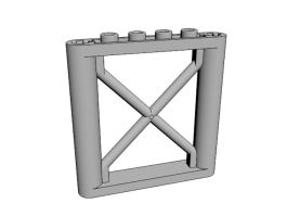 LEGO Compatible Parts - Support 1 x 6 x 5 Girder Rectangular #64448