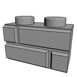 LEGO Compatible Parts - Brick Special 1 x 2 with Masonry Brick Profile ...
